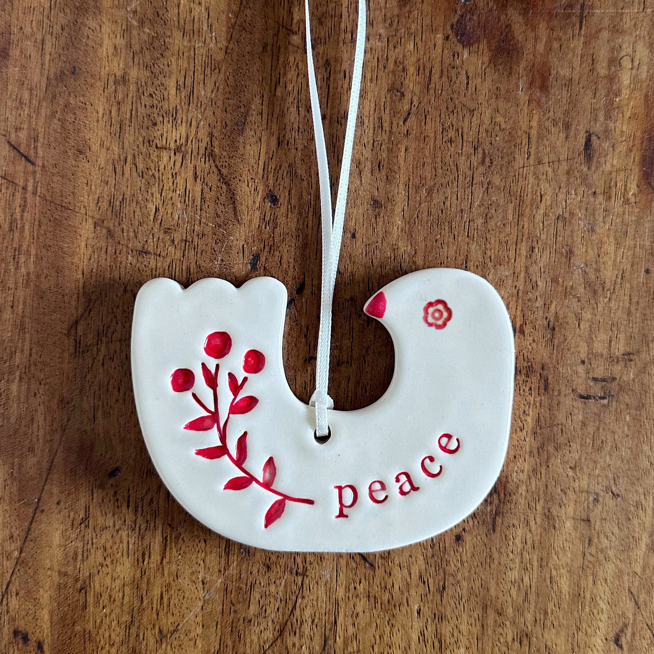 peace - 2024 christmas bird ornament – paper boat press