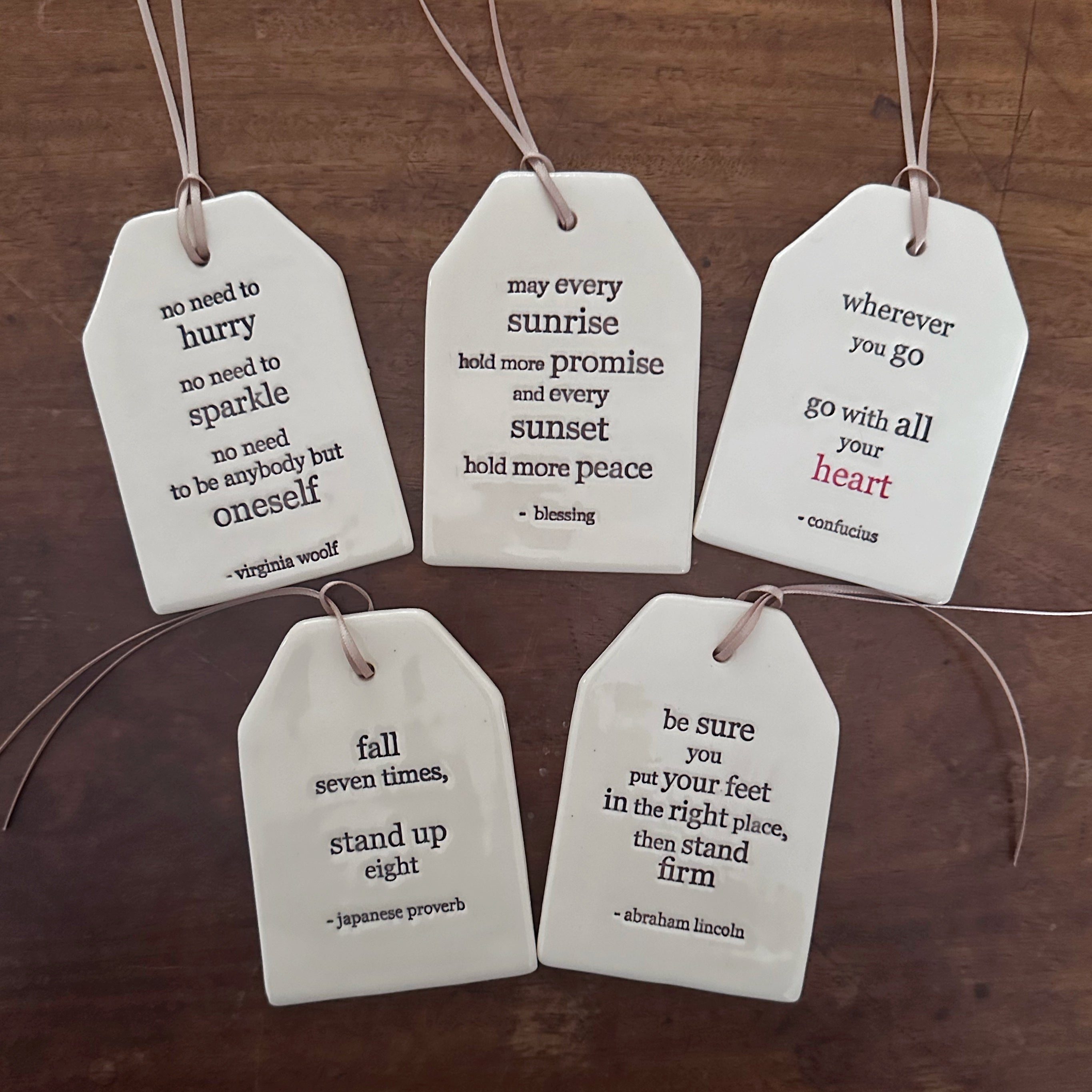 inspiration, collection of quote tags – paper boat press