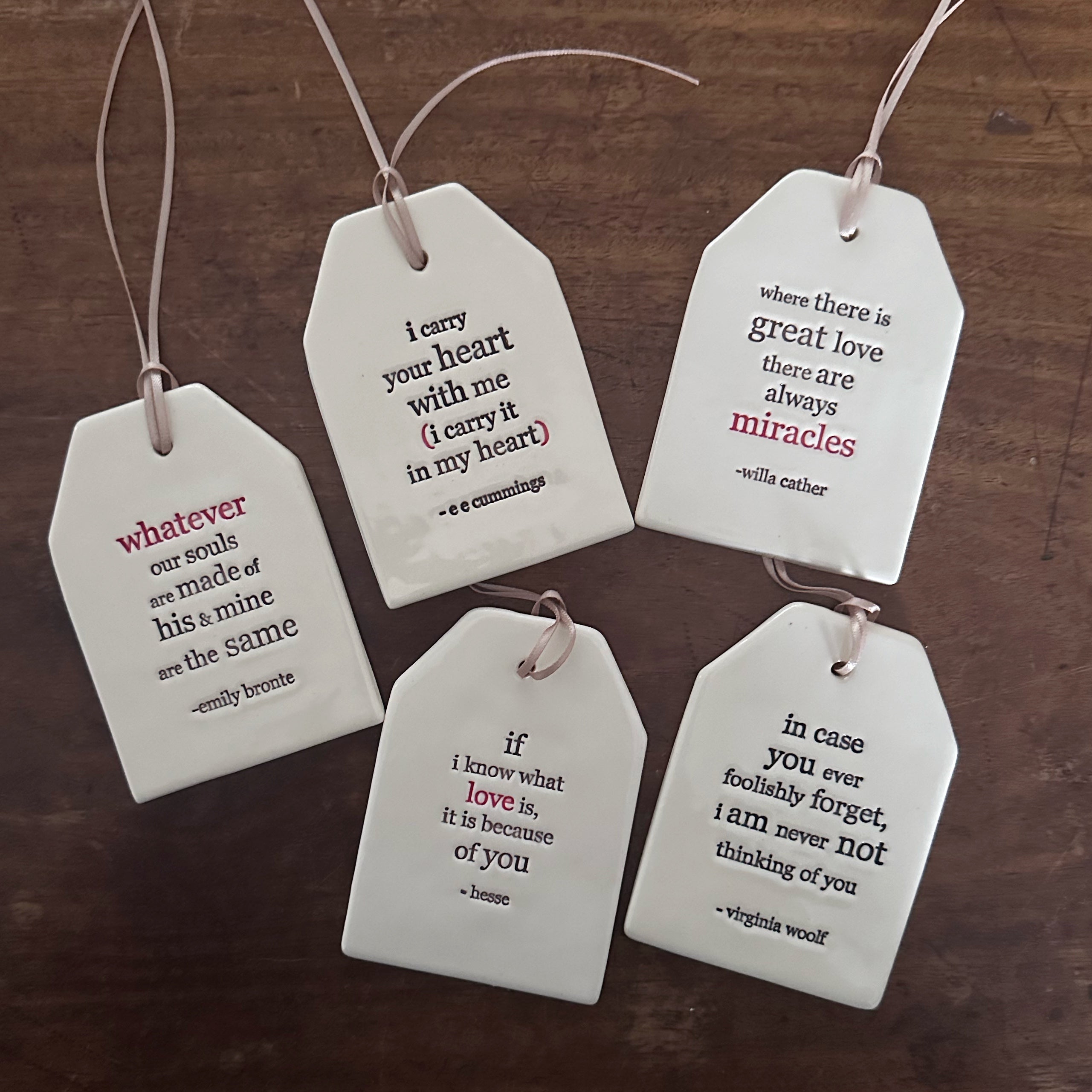 love, collection of quote tags – paper boat press