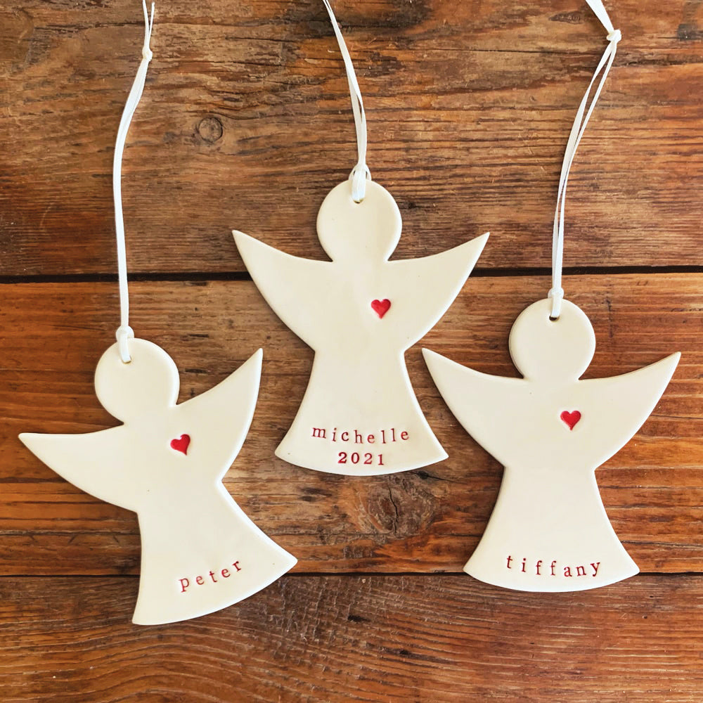 Engraved Angel Ornaments Custom Merry Christmas Our Sweet Angel