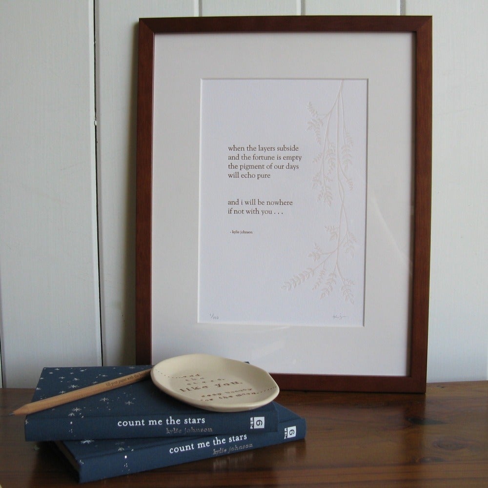 limited edition letterpress print - layers – paper boat press
